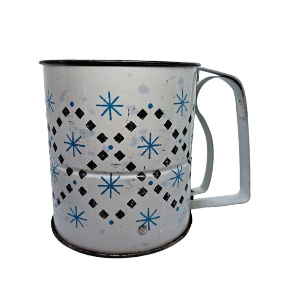 Kitchen | Vintage Midcentury Modern Flour Sifter W Atomic Star Pattern ...